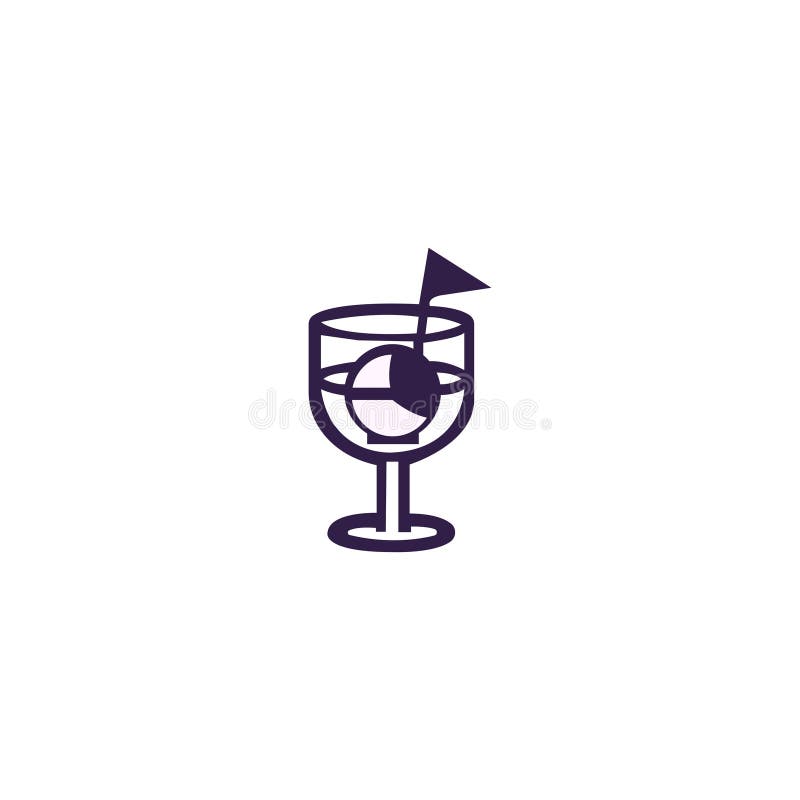 Alcohol Cup Vector Icon Style Logo Stock Vector - Illustration of ...