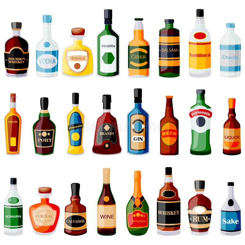 Cartoon Alcohol Bottles Stock Illustrations – 3,239 Cartoon Alcohol ...