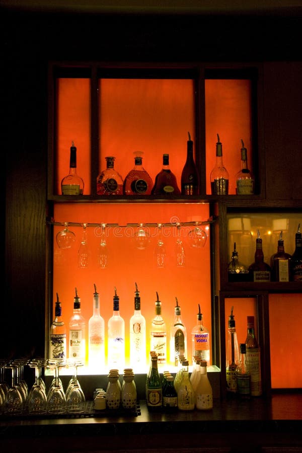 Alcohol drinks in bar editorial stock photo. Image of restaurant - 28582243