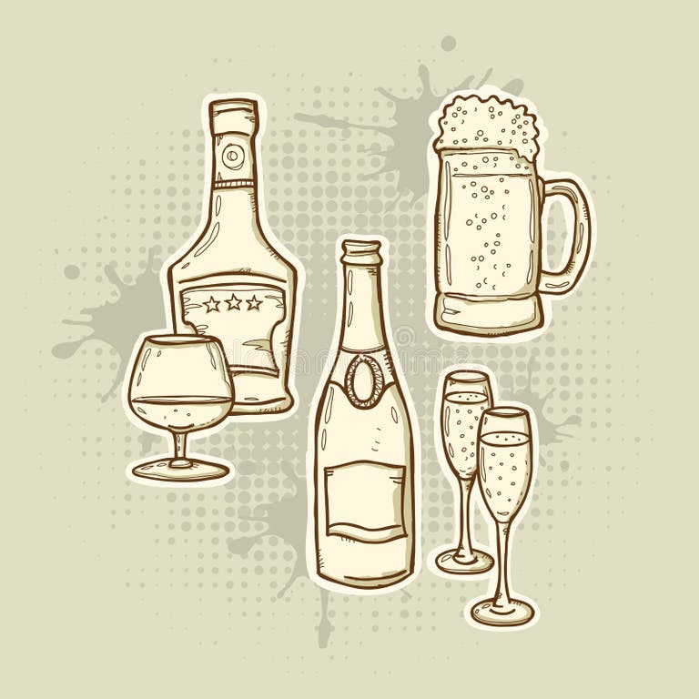 Alcohol Drinks Line Drawing Stock Illustrations – 2,078 Alcohol Drinks ...