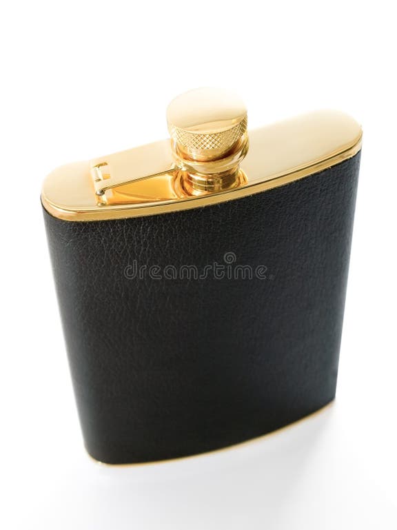 Alcohol flask stock image. Image of chrome, color, metal - 7289453