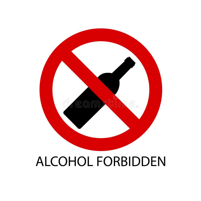 Alcohol Not Permitted Allowed Sign. Vector Illustration Eps 10 Stock ...
