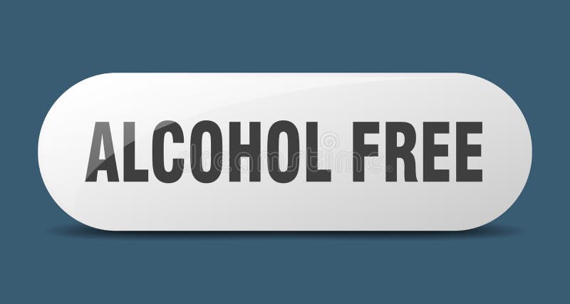 Alcohol Free Button. Sticker. Banner. Rounded Glass Sign Stock Vector ...