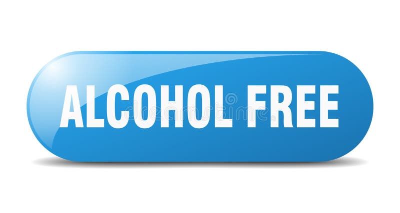 Alcohol Free Button. Sticker. Banner. Rounded Glass Sign Stock Vector ...