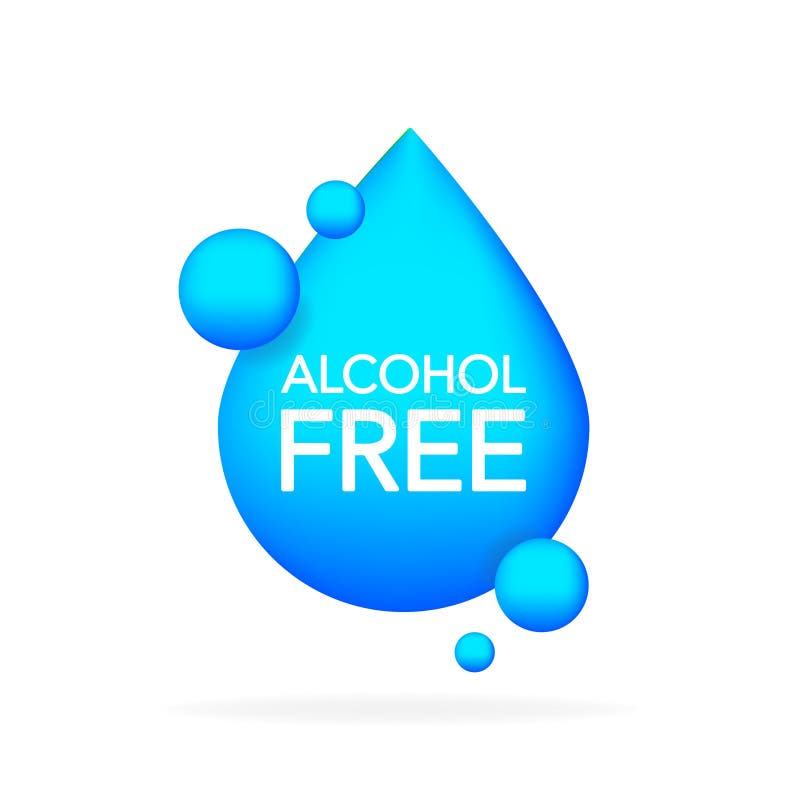 Alcohol Free Green Icon Symbol. Vector Illustration Stock Vector ...