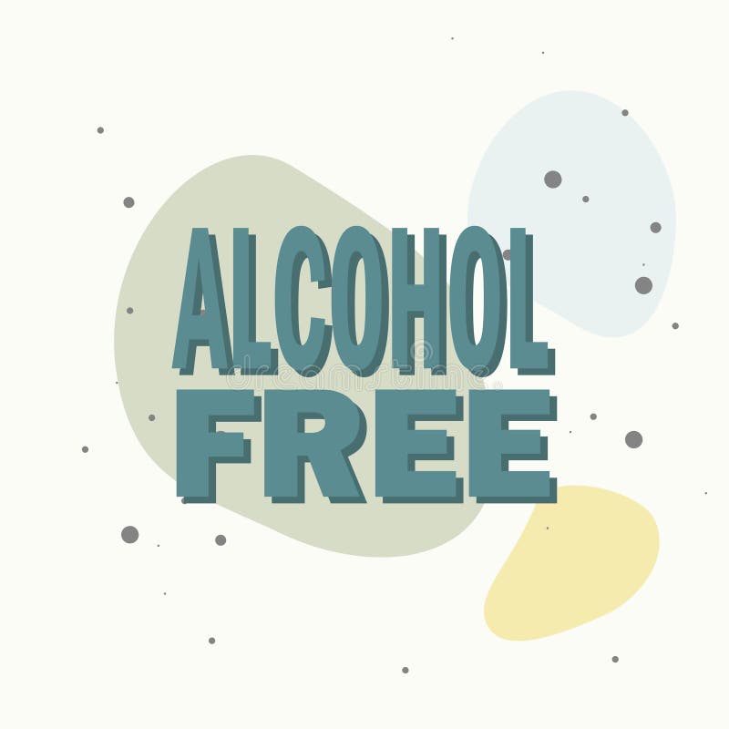 Alcohol Free on Multicolored Background Stock Vector - Illustration of ...