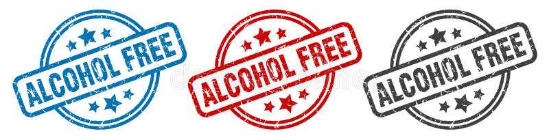 Alcohol Free Stamp. Alcohol Free Round Isolated Sign Stock Vector ...
