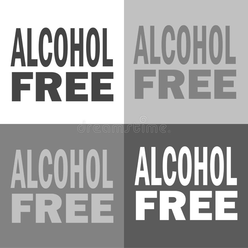 Alcohol Free. Vector Icon Alcohol on White-grey-black Color. Stock ...