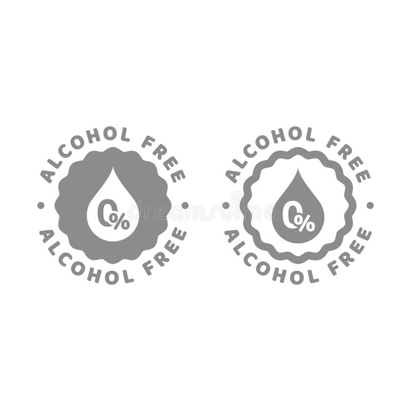 Alcohol free vector label stock vector. Illustration of cream - 288703191