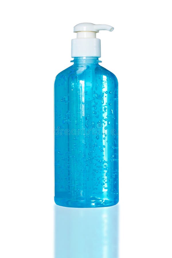 Alcohol Gel Hand Rub for Hand Washing on White Background. Stock Photo ...