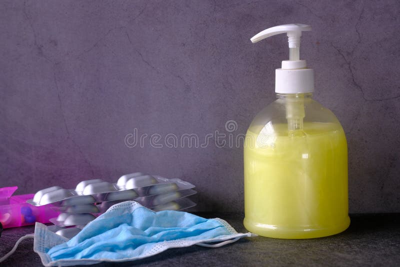 Alcohol Gel for Prevent the Spread of Germs and Bacteria. Stock Image ...