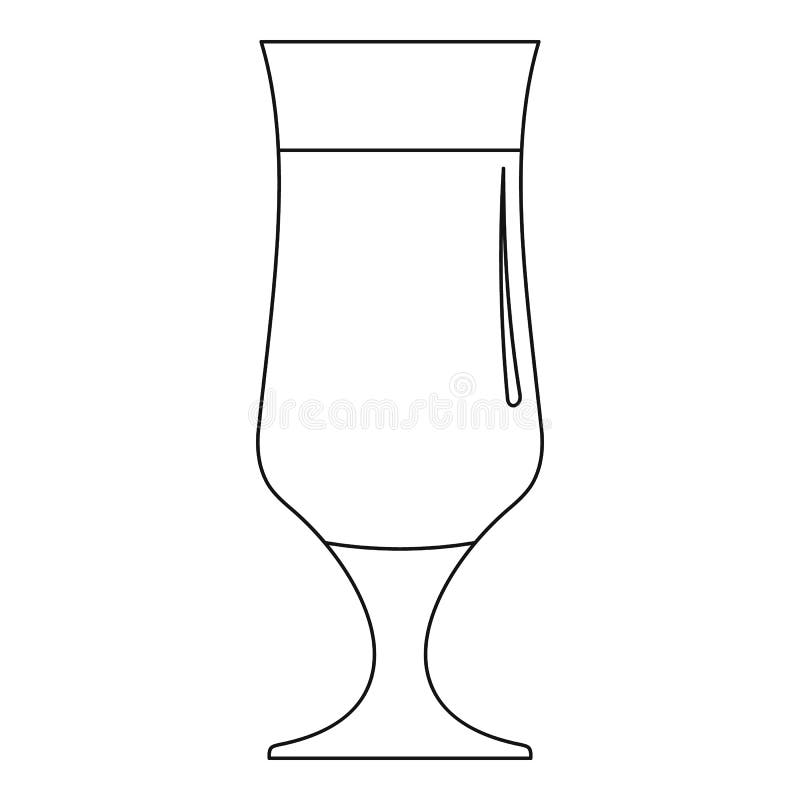 Alcohol Icon, Outline Style. Stock Vector - Illustration of hand ...