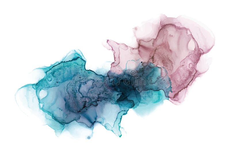 Alcohol Ink Abstract Shape Blue and Pink Texture Stock Photo - Image of ...