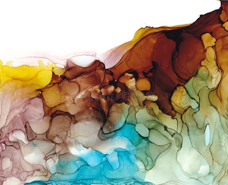 Alcohol Ink Air Texture. Fluid Ink Abstract Background Stock ...