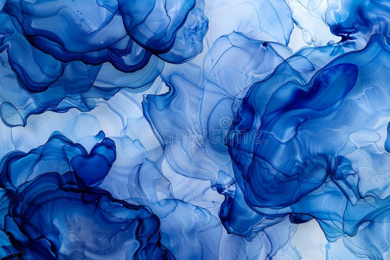 Alcohol Ink Blue Texture Fluid Ink Abstract Background Blue Abstract ...