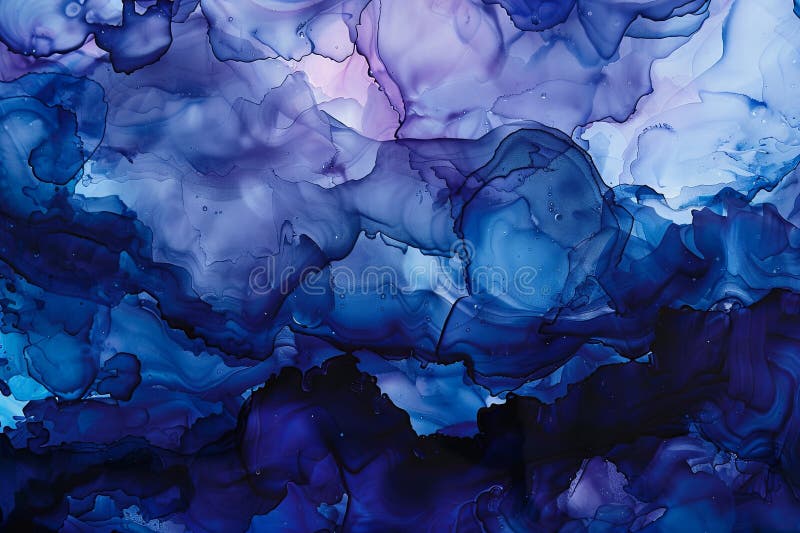 Alcohol Ink Blue Texture Fluid Ink Abstract Background Blue Abstract ...