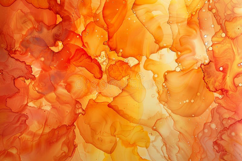 Alcohol Ink Orange Texture Fluid Ink Abstract Background Orange ...