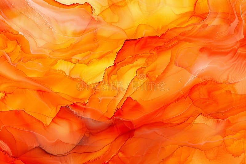 Alcohol Ink Orange Texture Fluid Ink Abstract Background Orange ...