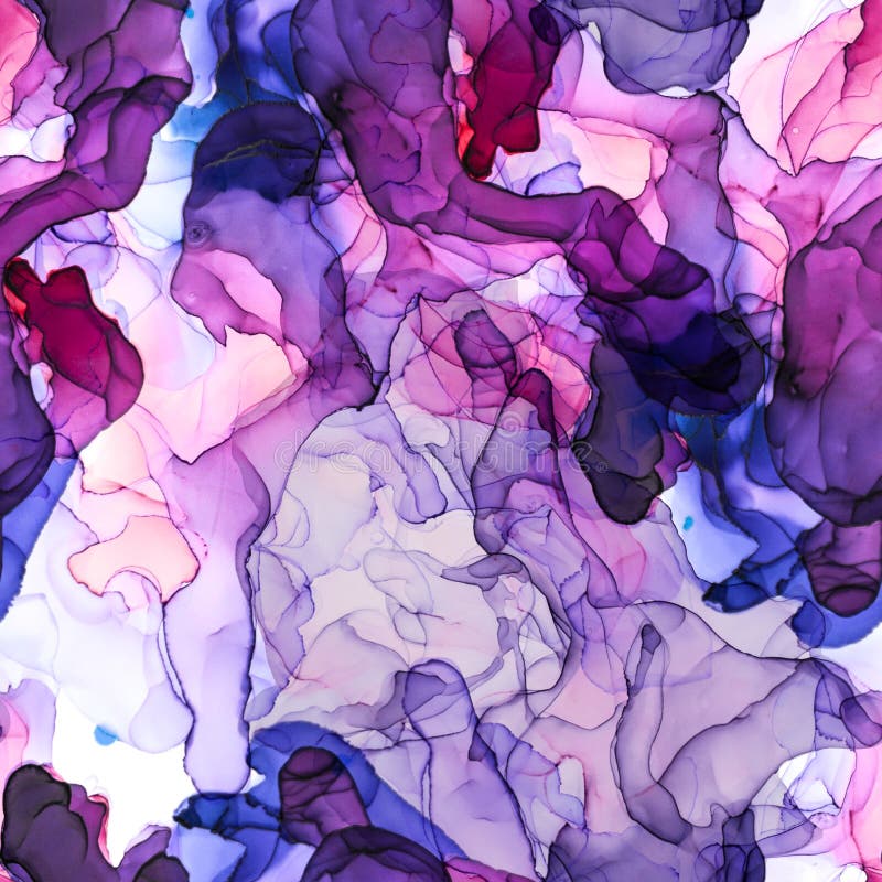 Alcohol Ink, Seamless Pattern Stock Photo - Image of colorful, poster ...