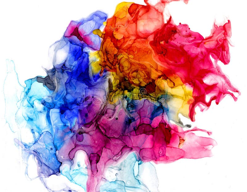 Alcohol Ink Texture. Fluid Ink Abstract Background Stock Illustration ...