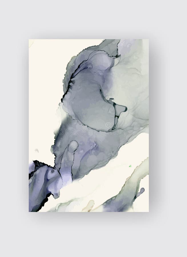 Alcohol Ink Vector Texture Banner. Fluid Ink Abstract Background Stock ...