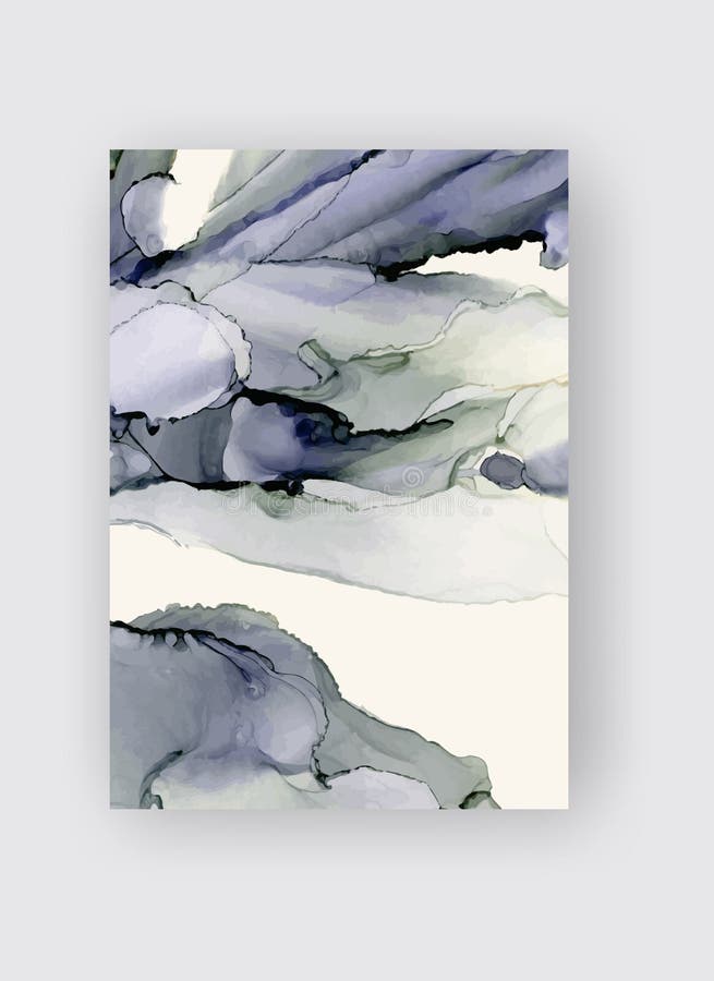 Alcohol Ink Vector Texture Banner. Fluid Ink Abstract Background Stock ...