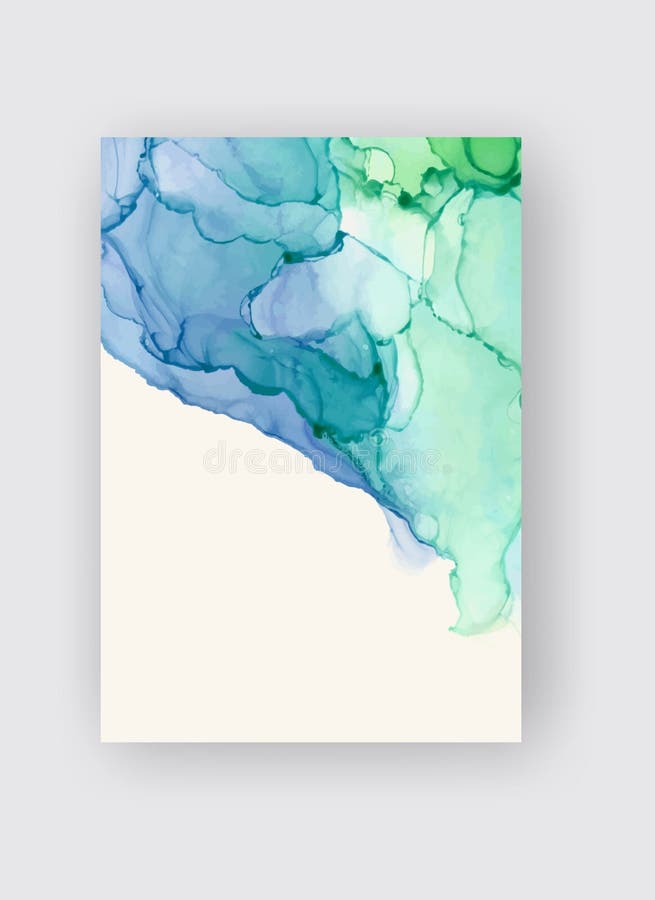 Alcohol Ink Vector Texture Banner. Fluid Ink Abstract Background Stock ...