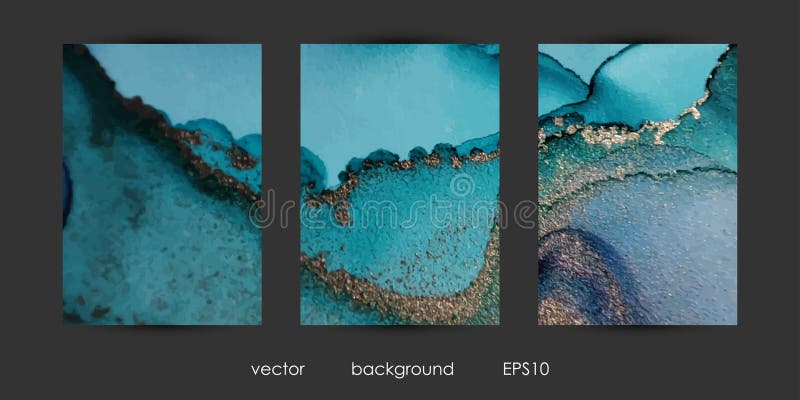 Alcohol Ink Vector Texture Banner. Fluid Ink Abstract Background Stock ...
