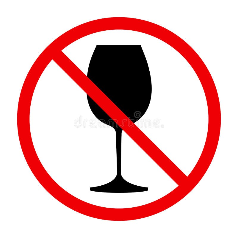 Alcohol niet symbool vector illustratie. Illustration of beperk - 79323654