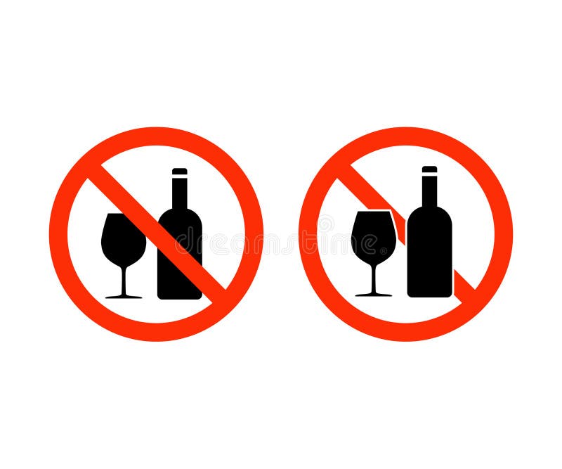 Prohibited No Stop Sign Alcohol Stock Illustrations – 1,804 Prohibited ...