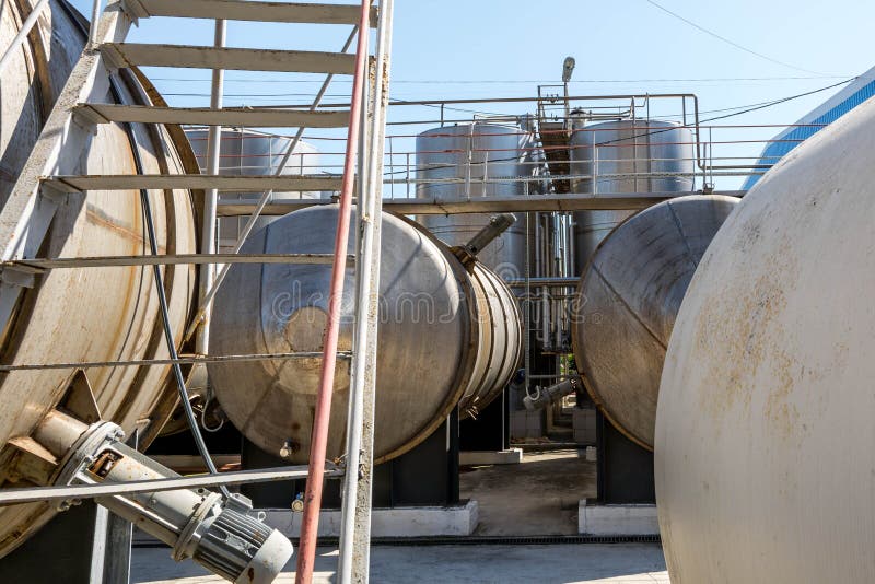 Alcohol factory stock photo. Image of beverage, tanks - 154347752