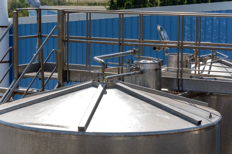 Alcohol factory stock image. Image of modern, industrial - 154348055