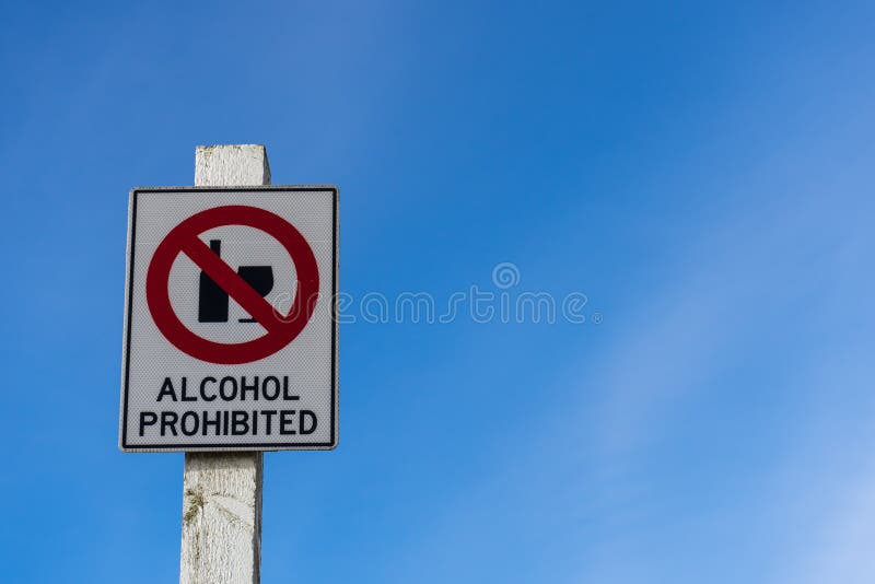 Alcohol Consumption Prohibited Sign Stock Photo - Image of poster ...