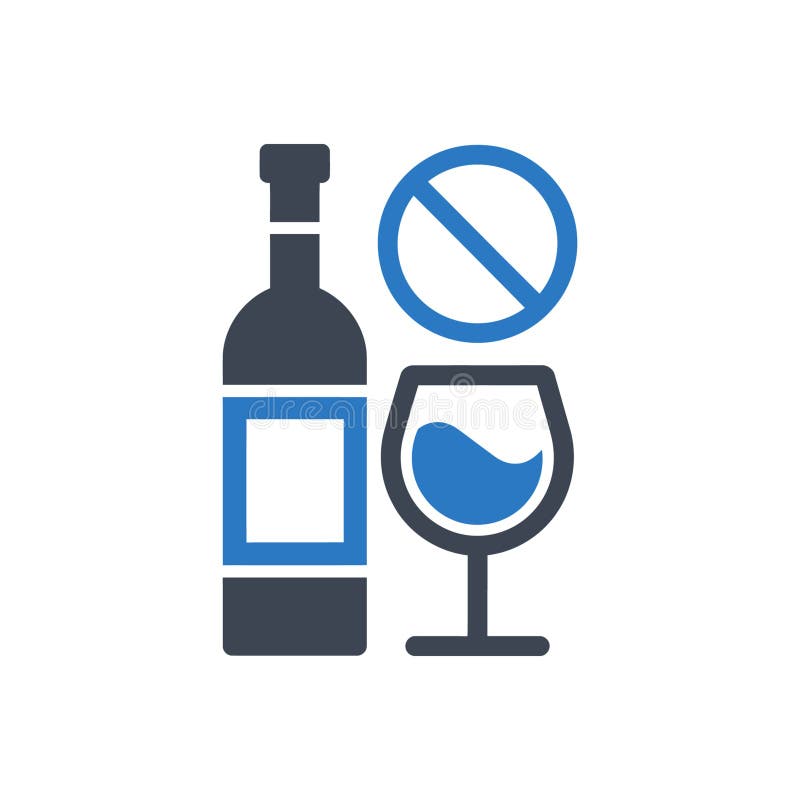 Alcohol Prohibition Icon stock vector. Illustration of sign - 361728309
