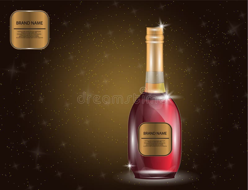 Alcohol, Red Wine, White Wine Bottle on the Sparkling Background Stock ...