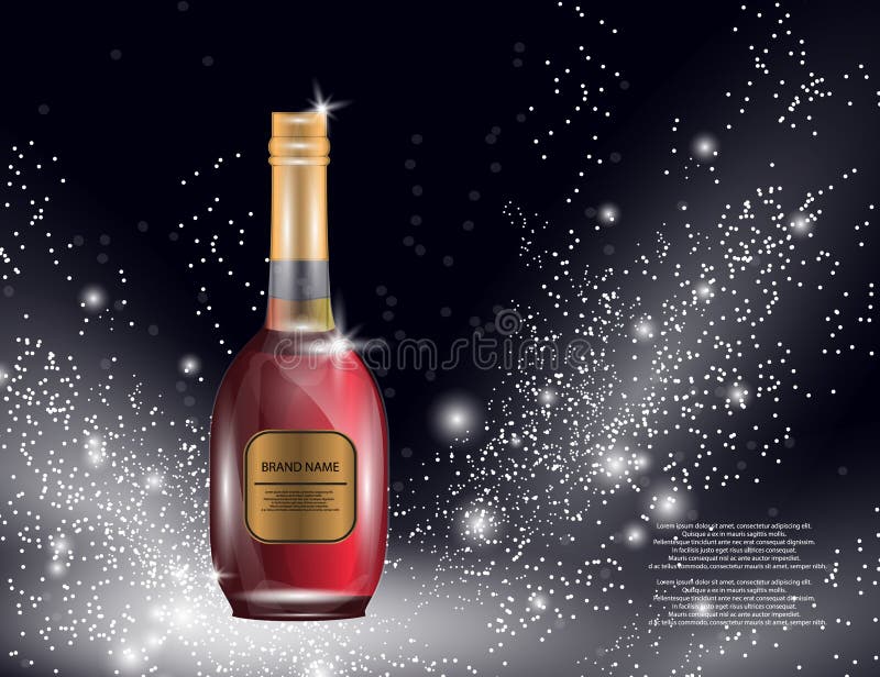 Alcohol, Red Wine, White Wine Bottle on the Sparkling Background for ...