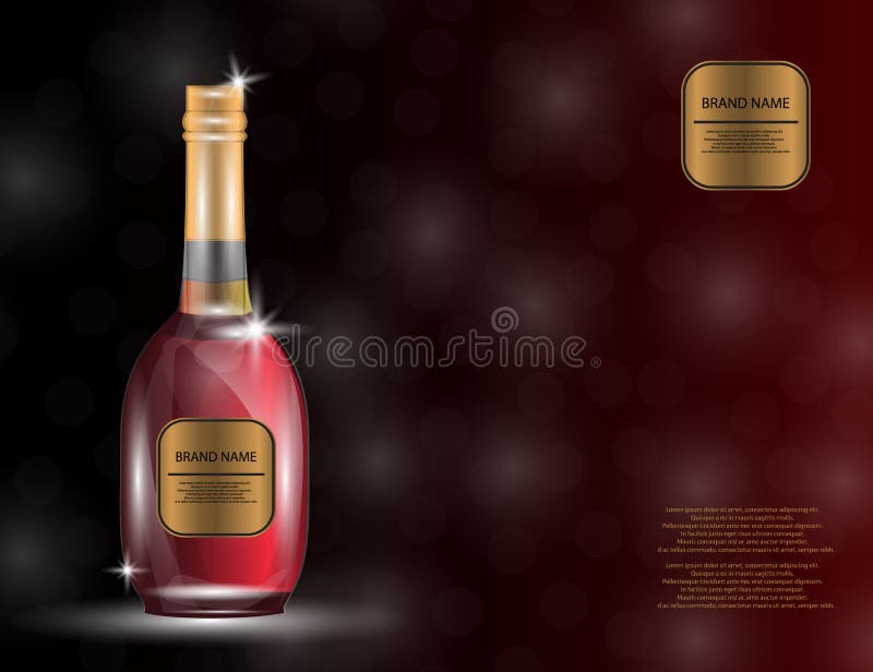 Alcohol, Red Wine, White Wine Bottle on the Sparkling Background for ...