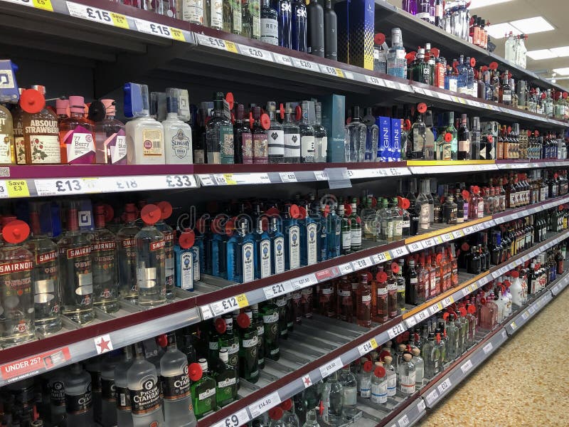Alcohol for Sale in a British Supermarket Editorial Image - Image of ...