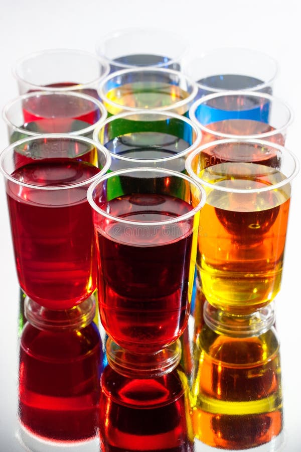 Alcohol Shots with Reflection Stock Image - Image of cocktail ...