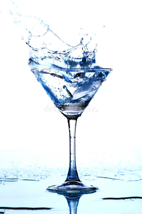 Blue cocktail with splash stock photo. Image of celebration - 13447234