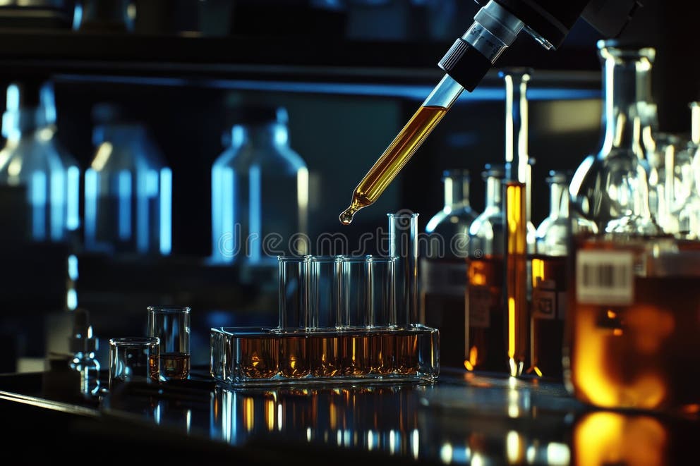 Alcohol Taste Test Setup stock photo. Image of generated - 366365620