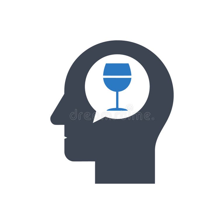 Alcohol Thinking Icon stock vector. Illustration of thinking - 361728397