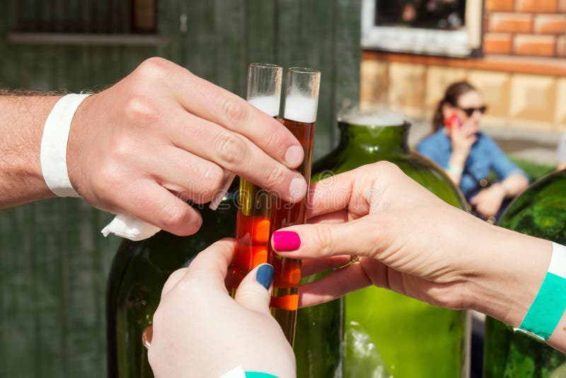 Alcohol Tincture in Test-tube Stock Image - Image of manicure, light ...