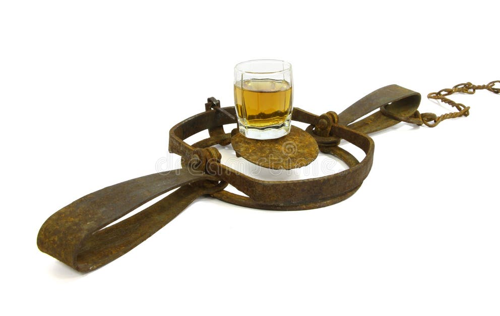 Alcohol is a trap stock image. Image of trap, vodka, alcoholism - 17020747