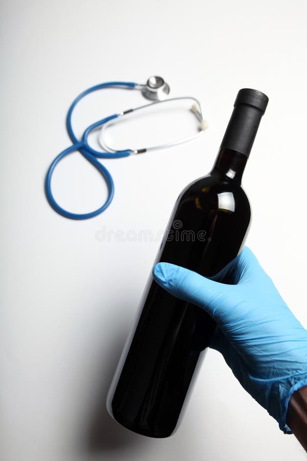 Alcohol Use for Medicinal Purposes. Healthy Red Wine Stock Photo ...