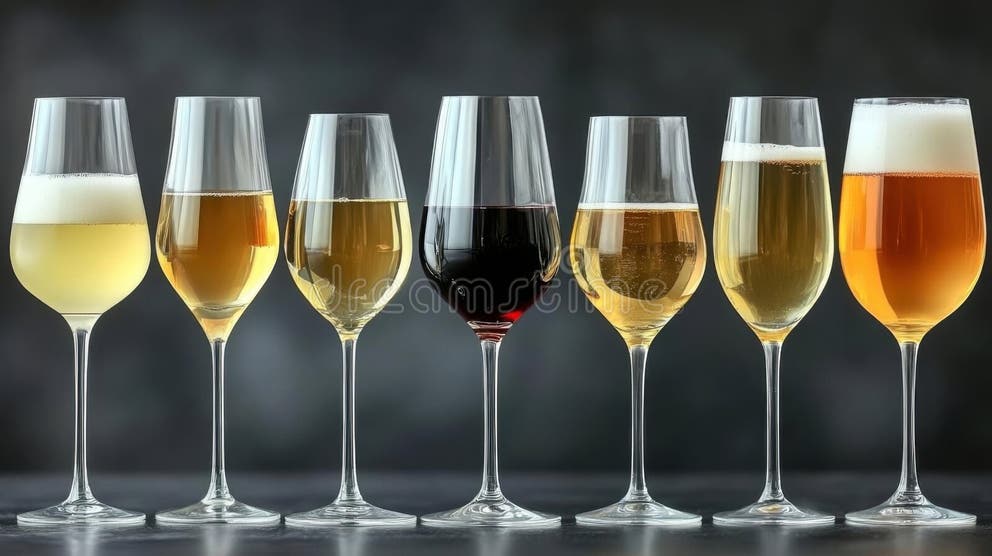 Alcoholic Beverage Tasting, Wine, Beer, & More Stock Illustration ...