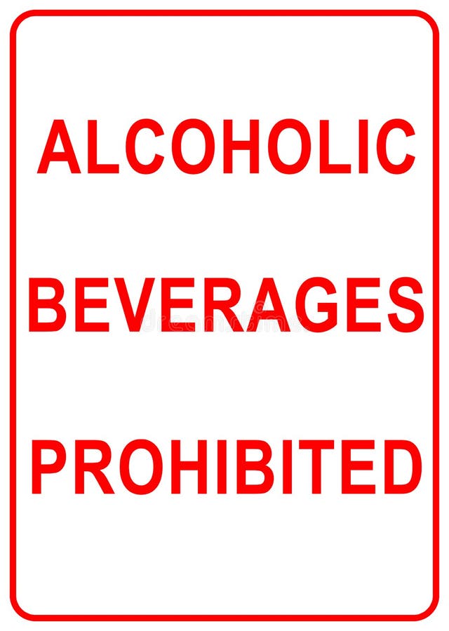 Alcoholic Beverages Sign stock illustration. Illustration of lieu - 6780237