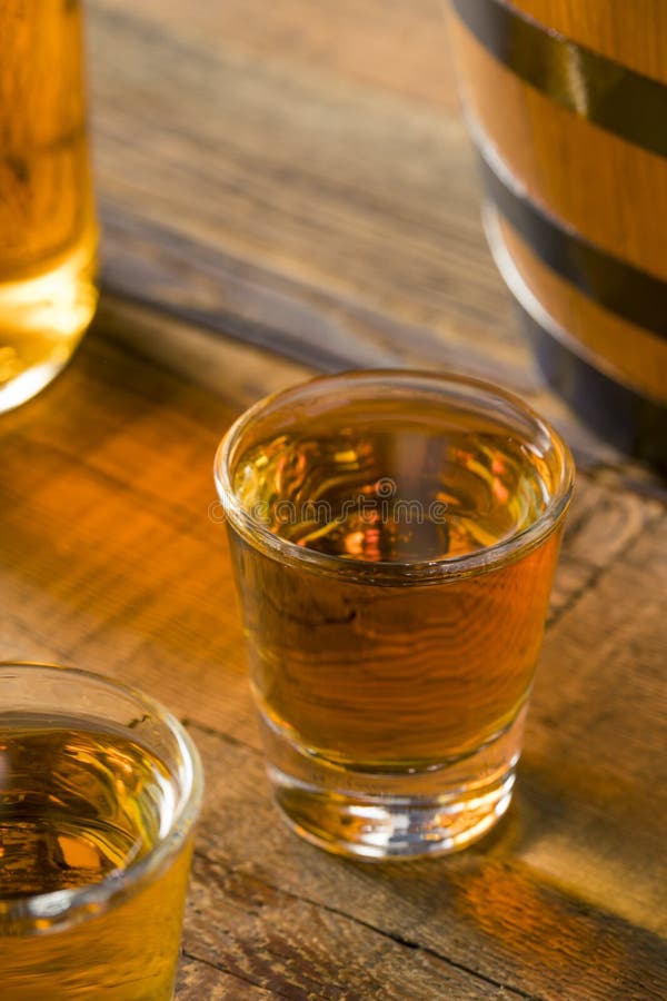 Alcoholic Brown Rum in a Shot Glass Stock Image - Image of glass ...