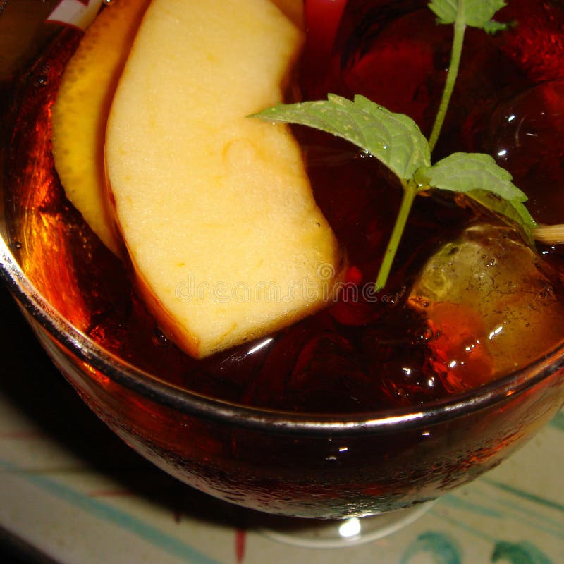 Alcoholic Cocktail from Above Stock Image - Image of mint, colorful ...