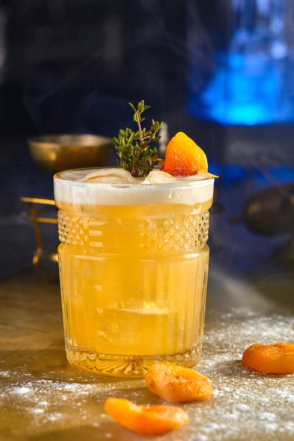 Alcoholic Cocktail of Apricot Stock Image - Image of martini, magic ...